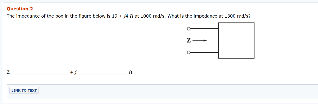 Solved The impedance of the box in the figure below is 19 + | Chegg.com