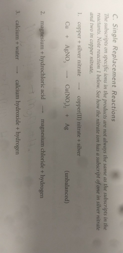 Solved ReplacementR The subscripts on specific ions in the | Chegg.com