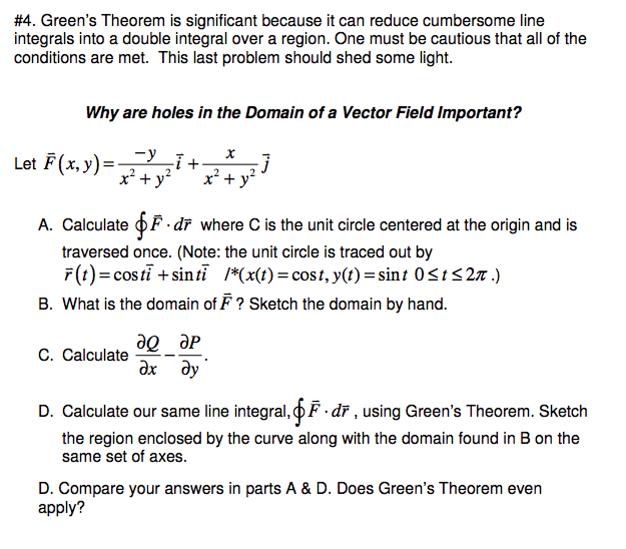 Solved Green's Theorem is significant because it can reduce | Chegg.com