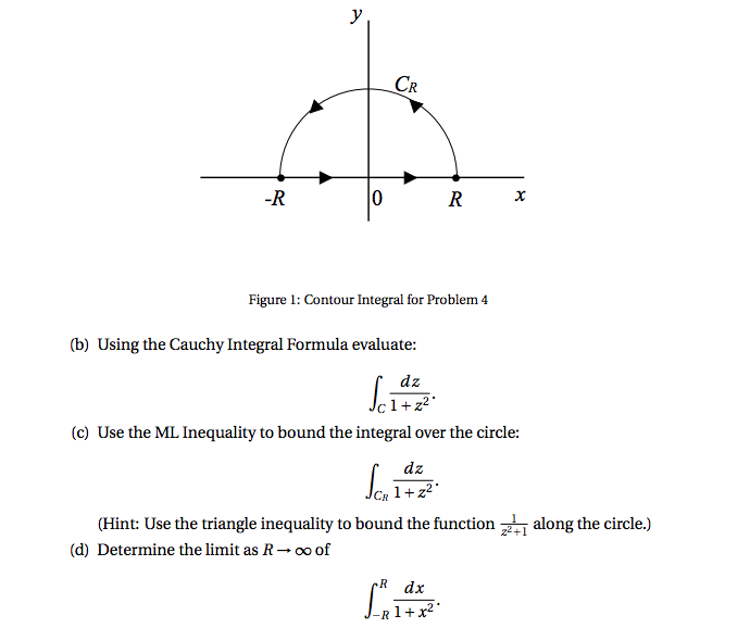 Figure 1: Contour Integral for Problem 4 (b) Using | Chegg.com