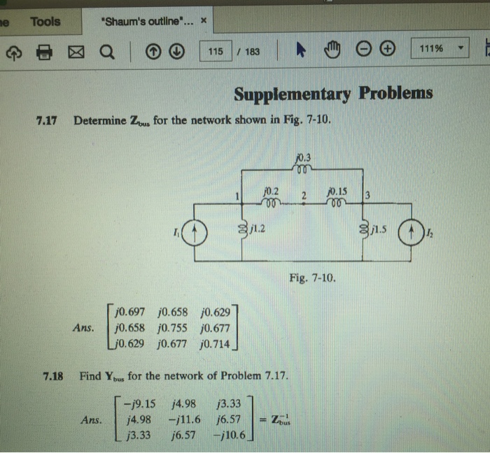 Solved Determine Z_bus for the network shown in Fig. 7-10. | Chegg.com