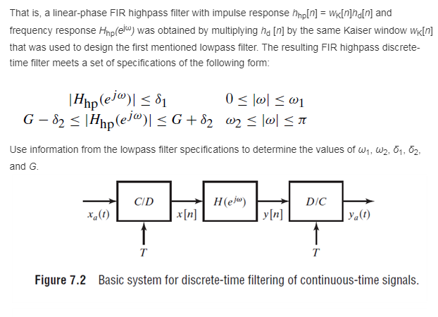 The system of Figure 7.2 is used to perform filtering | Chegg.com