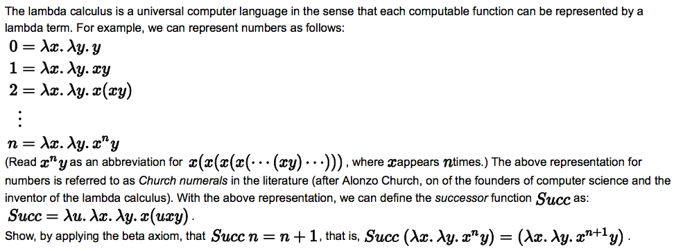 The lambda calculus is a universal computer language | Chegg.com