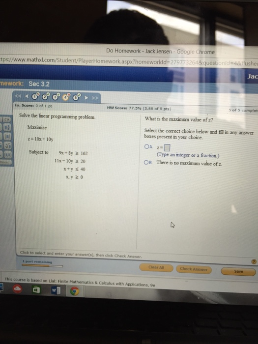 Solved how do I find corner points when trying to find the | Chegg.com