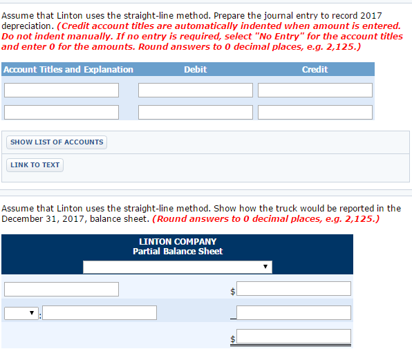 Solved Exercise 10-7 Linton Company purchased a delivery | Chegg.com