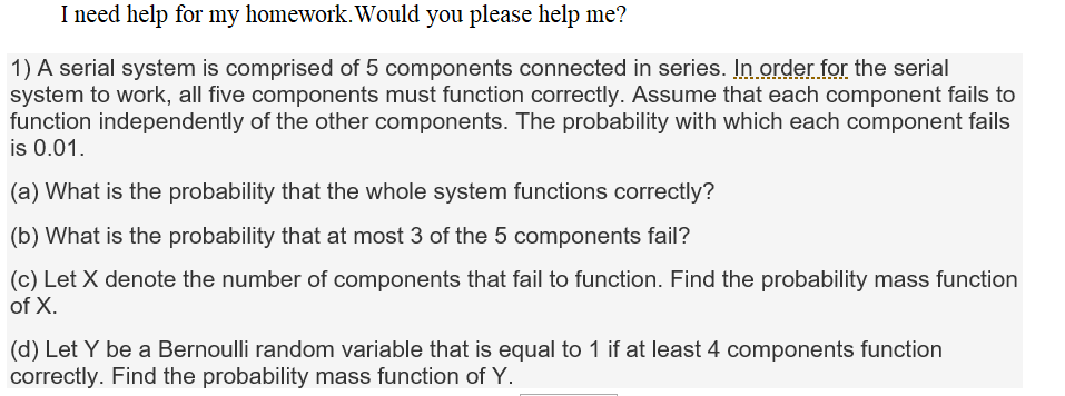 Solved I need help for my homework.Would you please help me? | Chegg.com