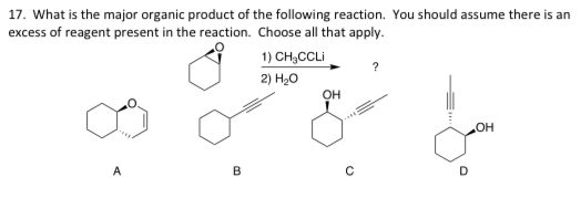 Solved 14. What is the major organic product of the | Chegg.com