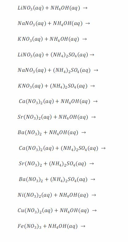 Solved LiNO3(aq) + NH4OH(aq) → NaNO3(aq) + NH40H(aq) → | Chegg.com