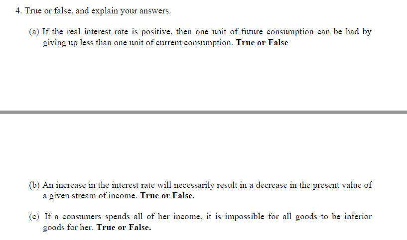 Solved 4. True or false, and explain your answers. (a) If | Chegg.com