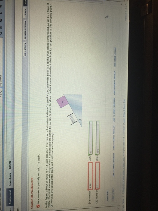 Solved In the figure, a block of mass m = 14 kg is released | Chegg.com