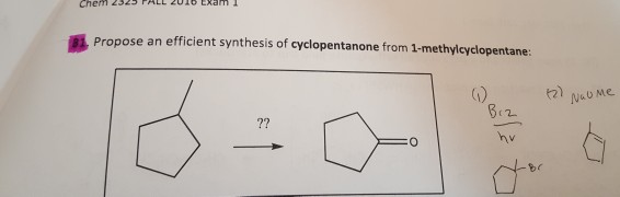 Solved Propose an efficient synthesis of cyclopentanone from | Chegg.com