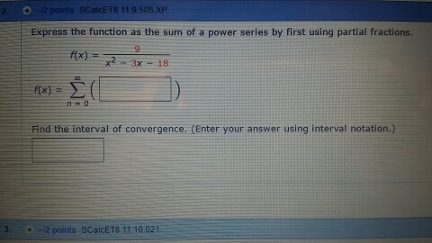 Solved Express the function as the sum of power series by | Chegg.com