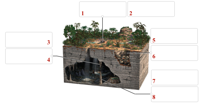Solved This figure shows features commonly found in caves. | Chegg.com