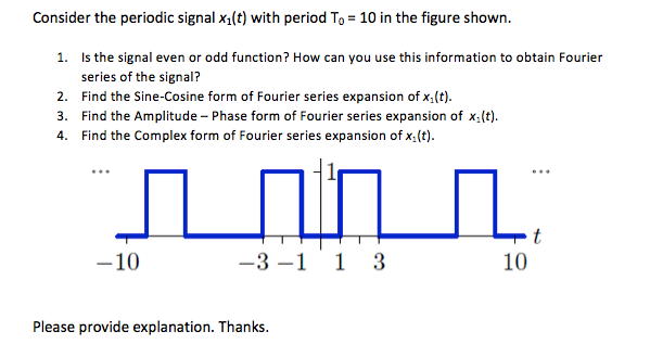 Solved Consider the periodic signal X1(t) with period T0 = | Chegg.com