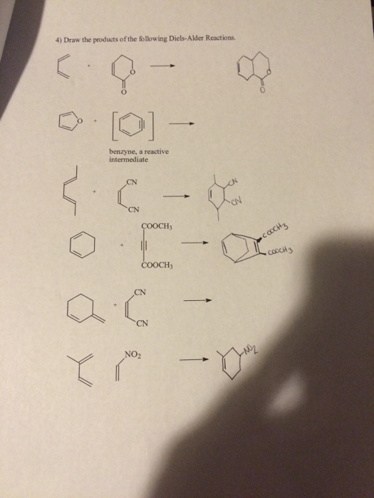 Solved Draw the products of the following Diels-Alder | Chegg.com