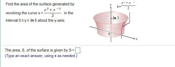 Solved Find the area of the surface generated by revolving | Chegg.com