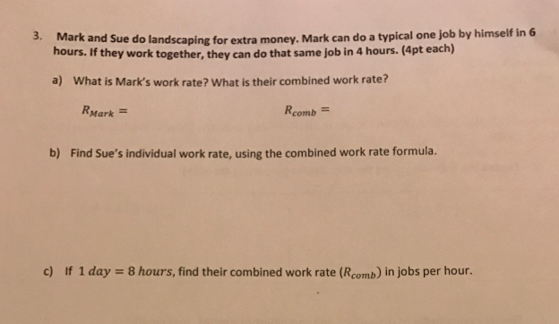 Solved Mark and Sue do landscaping for extra money. Mark can | Chegg.com