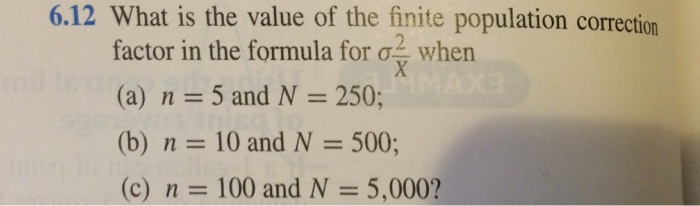 Solved What is the value of the finite population correction | Chegg.com