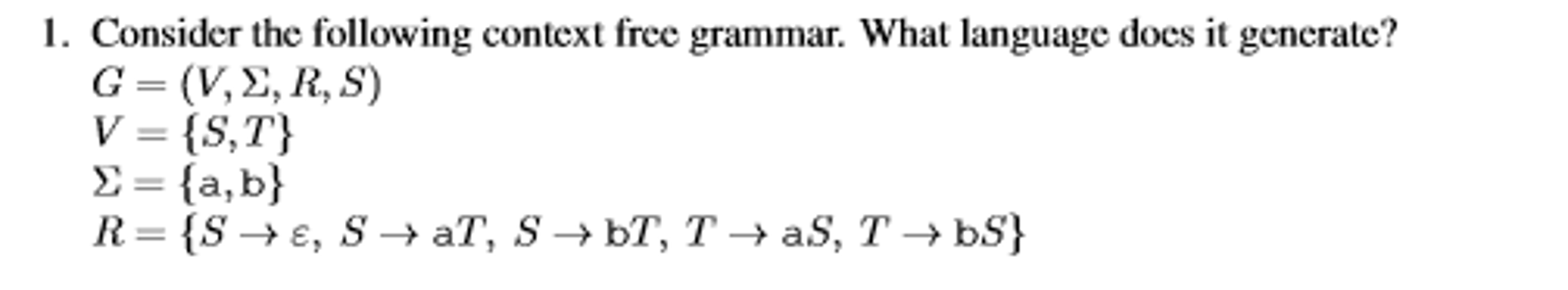 Solved: Consider The Following Context Free Grammar. What ... | Chegg.com Solved: Consider The Following Context Free Grammar. What ... | Chegg.com