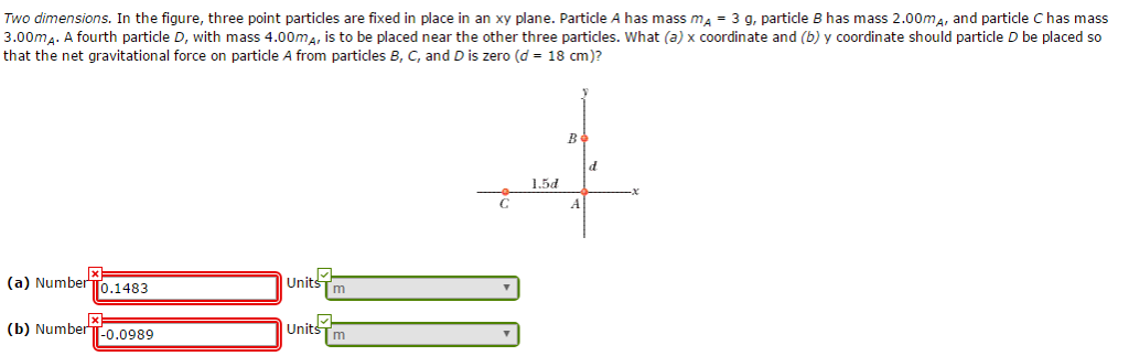 Solved Two dimensions. In the figure, three point particles | Chegg.com
