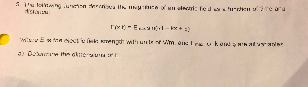 Solved 5. The following function describes the magnitude of | Chegg.com