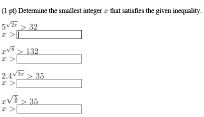 Solved (1 pt) Determine the smallest integer r that | Chegg.com