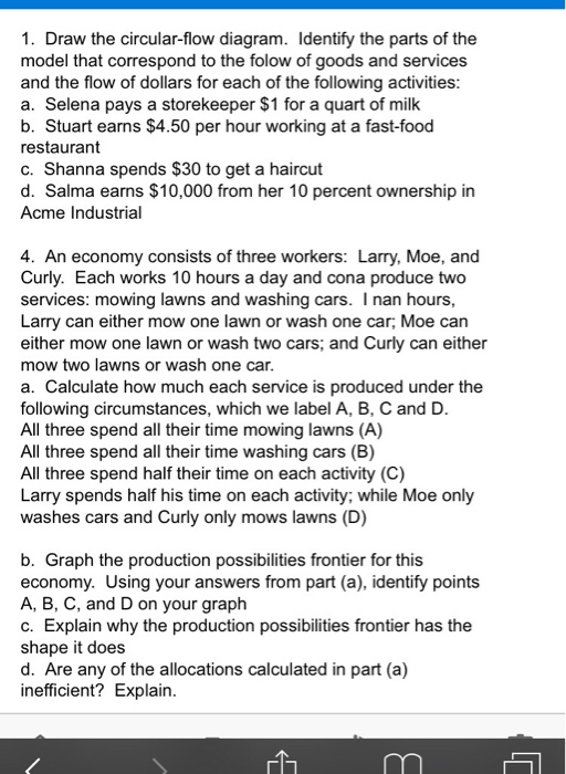 Solved Draw the circular-flow diagram. Identify the parts of | Chegg.com