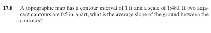 Solved A topographic map has a contour interval of 1 ft and | Chegg.com