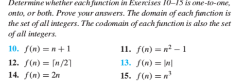 Solved Determine whether each function in Exercises 10-15 is | Chegg.com