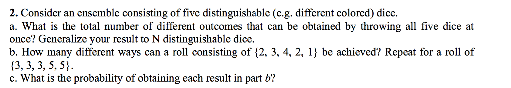 Solved Consider an ensemble consisting of five | Chegg.com
