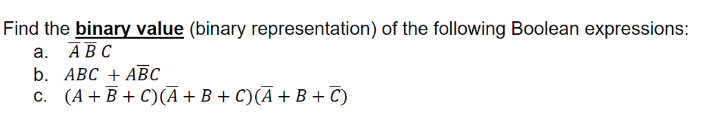 Solved Find the binary value (binary representation) of the | Chegg.com