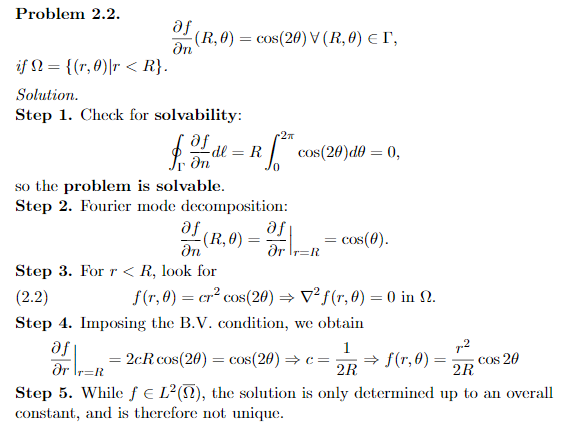 Solved Partial differential equation. (Neumann problem in | Chegg.com