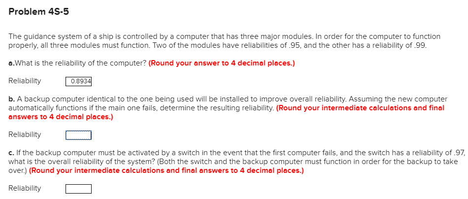 Solved Problem 4S-5 The guidance system of a ship is | Chegg.com