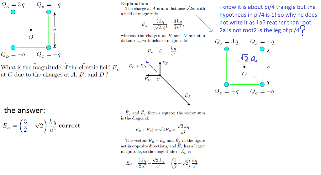 Solved What is the magnitude of the electric field E_c at C | Chegg.com