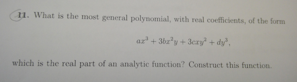 Solved What is the most general polynomial, with real | Chegg.com
