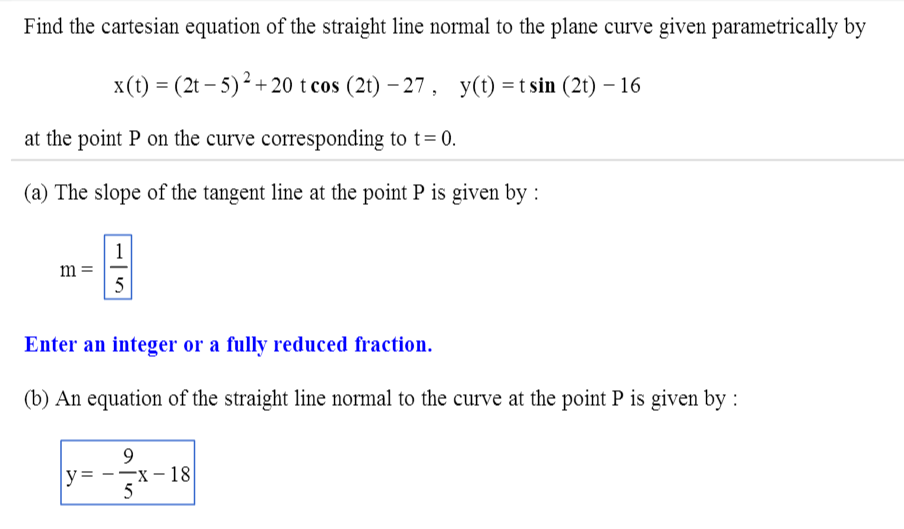 Solved Find the cartesian equation of the straight line | Chegg.com