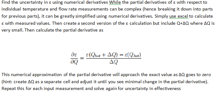 Find the uncertainty in ε using numerical derivatives | Chegg.com