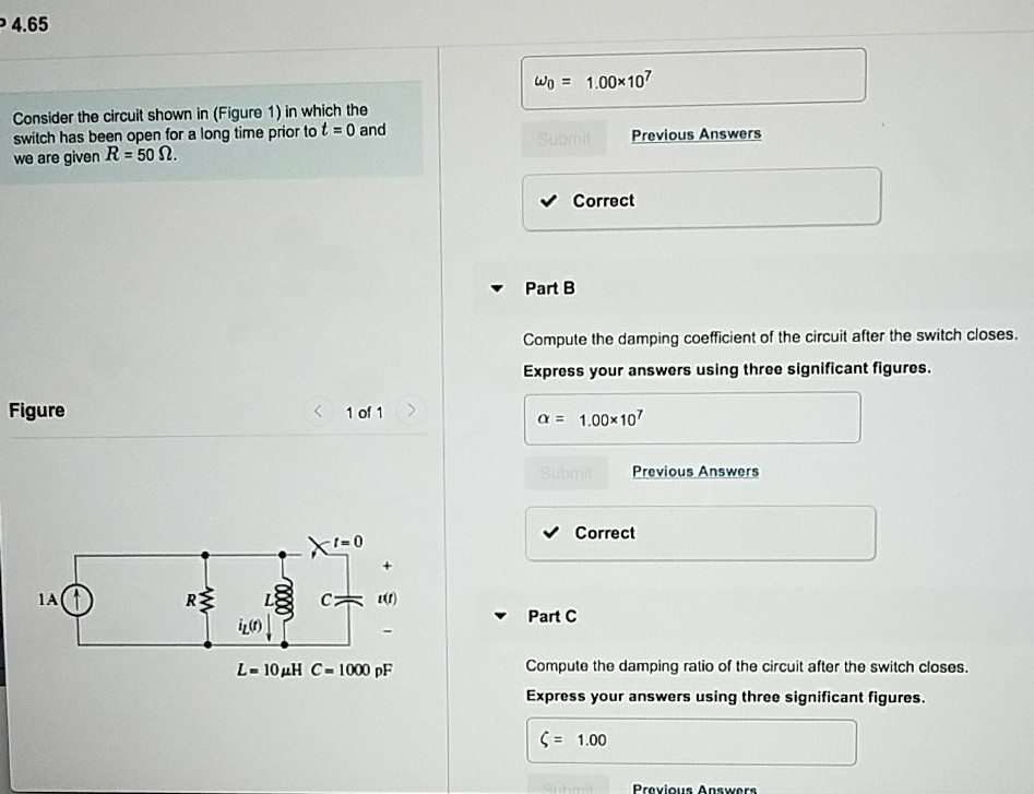 Solved 1(U+)= 1.00 A Consider the | Chegg.com