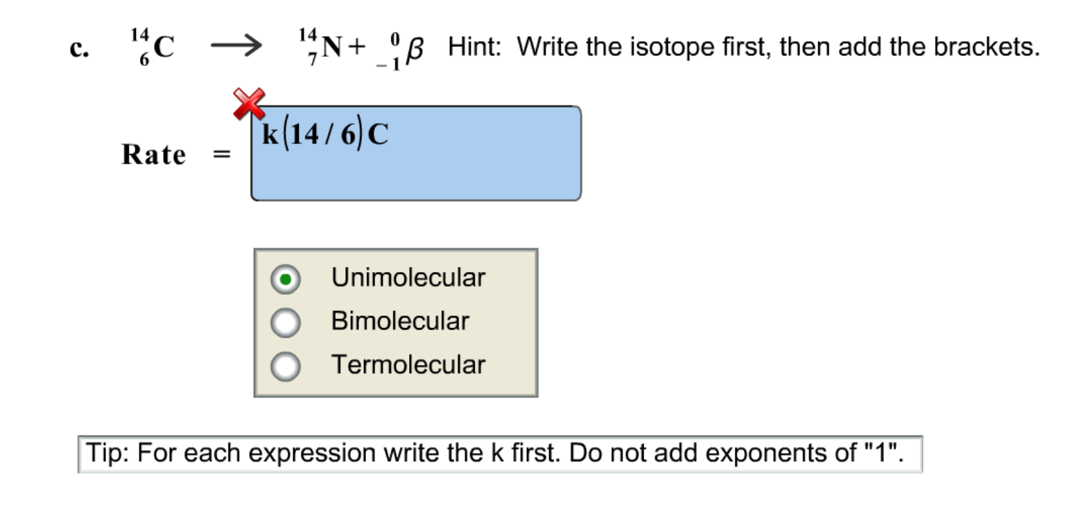 Solved Write the rate laws for the following elementary | Chegg.com