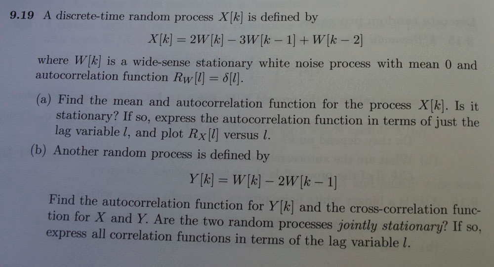 A discrete-time random process X[k]is defined by X[k] | Chegg.com