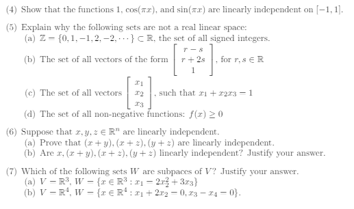 Solved Show that the functions 1, cos(pi x), and sin(pi x) | Chegg.com