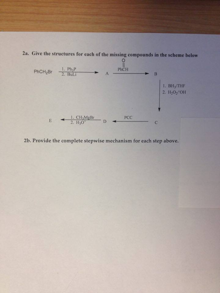 Solved Give the structures for each of the missing compounds | Chegg.com