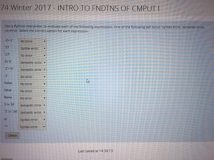 Solved Use a Python interpreter to evaluate each of the | Chegg.com