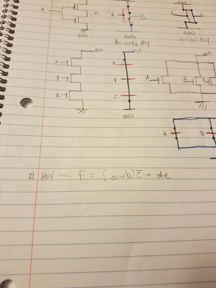 Solved transistor level diagram and stick diagram for the | Chegg.com