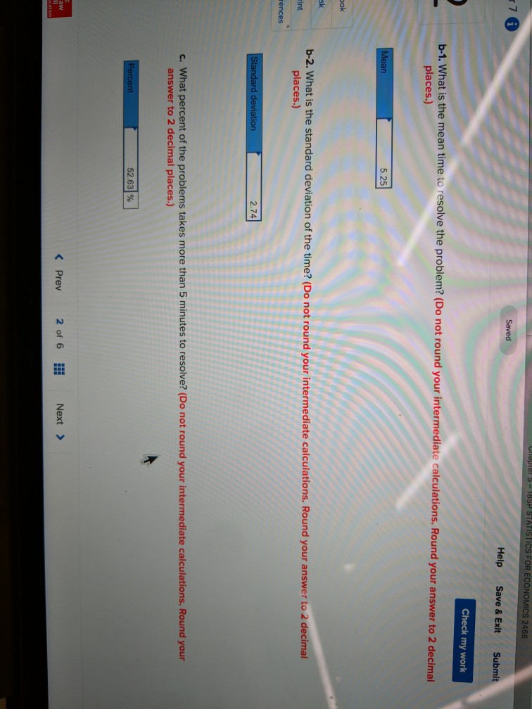 Solved Saved Help Save And Exit Submi Check My Work Customers 