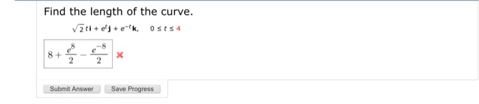 Solved Find the length of the curve. square root 2ti + e^tj | Chegg.com