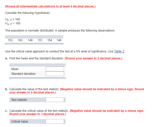 Solved (Round all intermediate calculations to at least 4 | Chegg.com