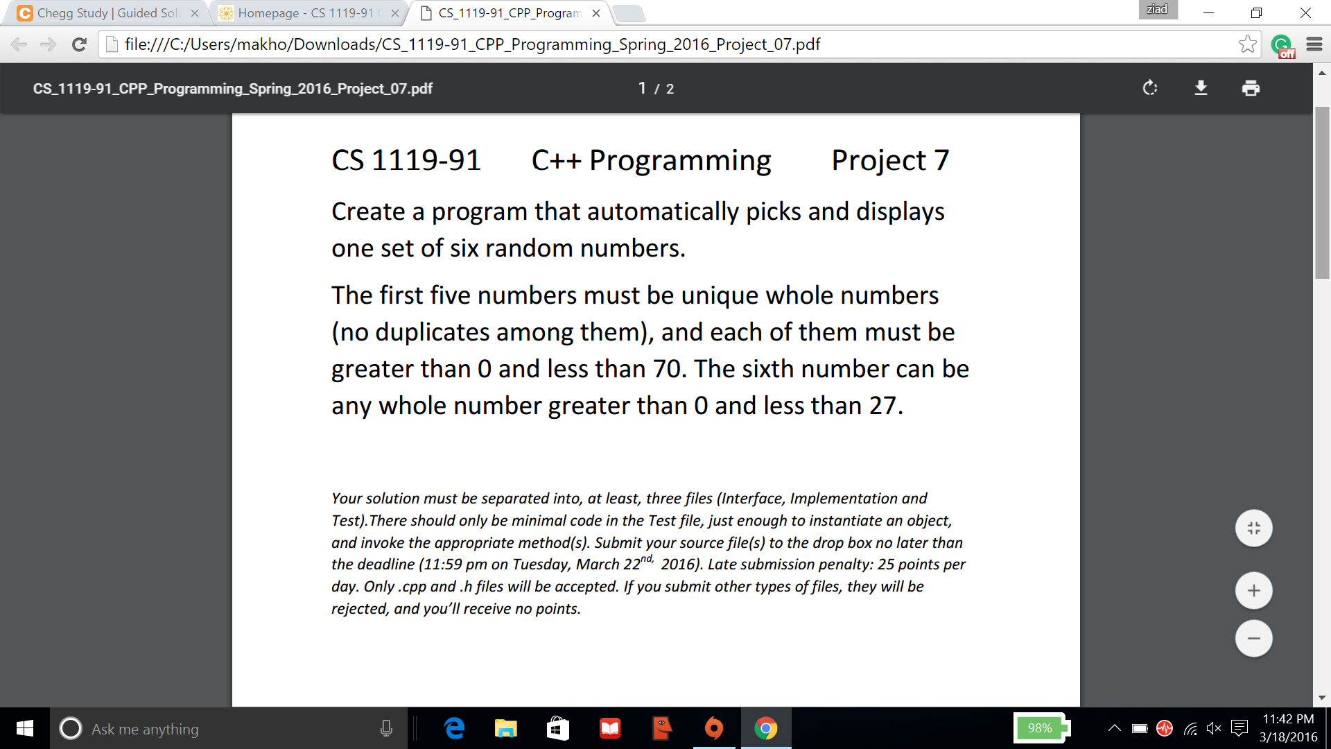 Solved Chegg Study | Guided Sol ·Homepage-CS 1119-91 /D | Chegg.com
