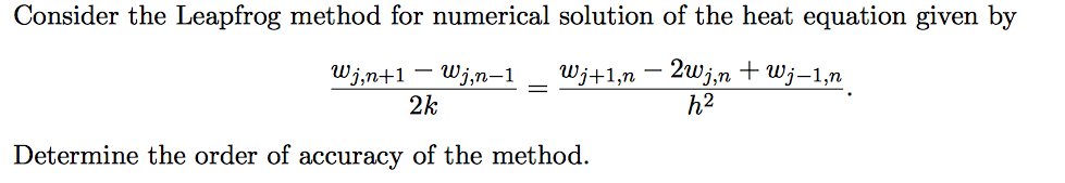 Consider the Leapfrog method for numerical solution | Chegg.com