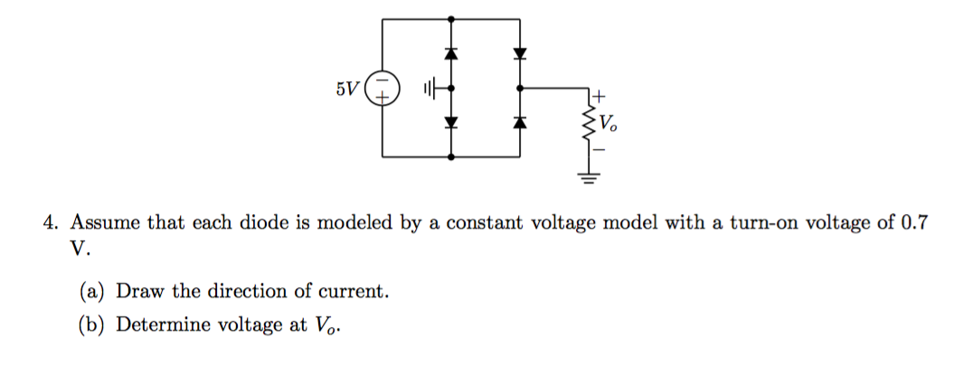 Solved Assume that each diode is modeled by a constant | Chegg.com